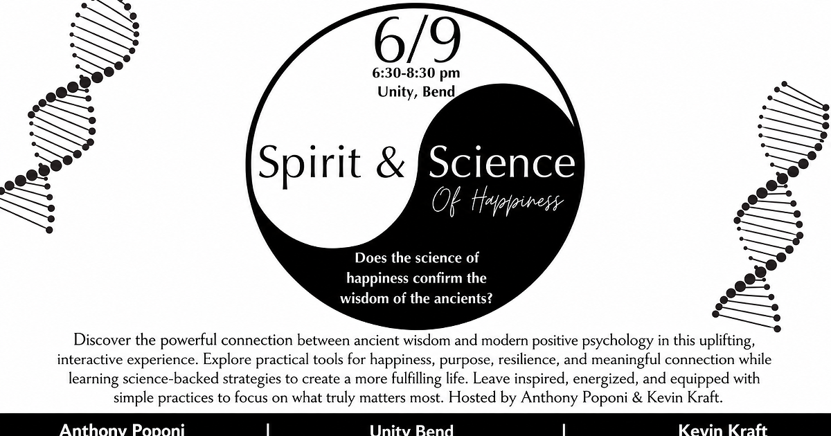 The Spirit and Science of Happiness | Unity Spiritual Community of ...